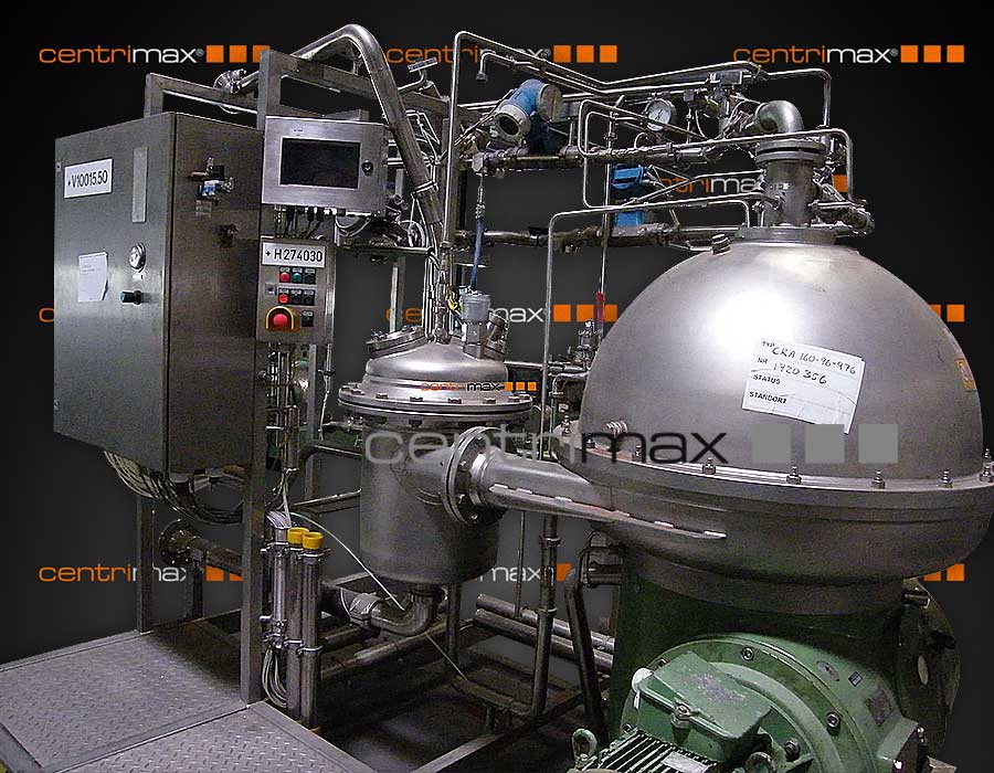 CRA 160-96-976 GEA Westfalia Separator Self-cleaning Disc stack Centrifuges